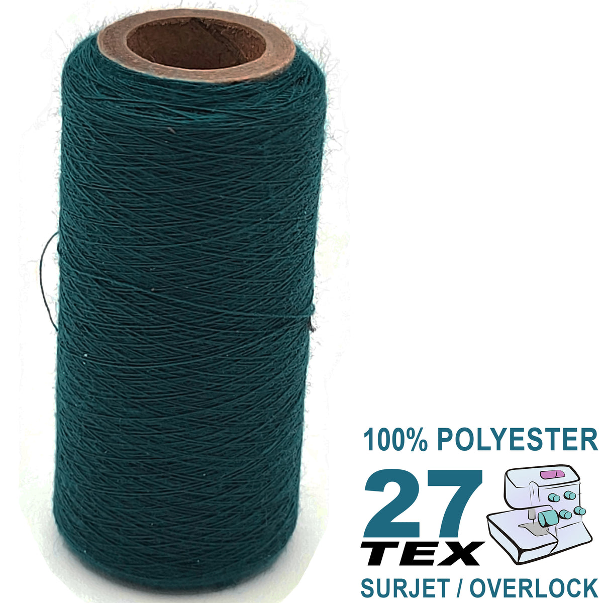 Fil de polyester TEX 27 (Fusette) Sarcelle #6470 – Chic Placard