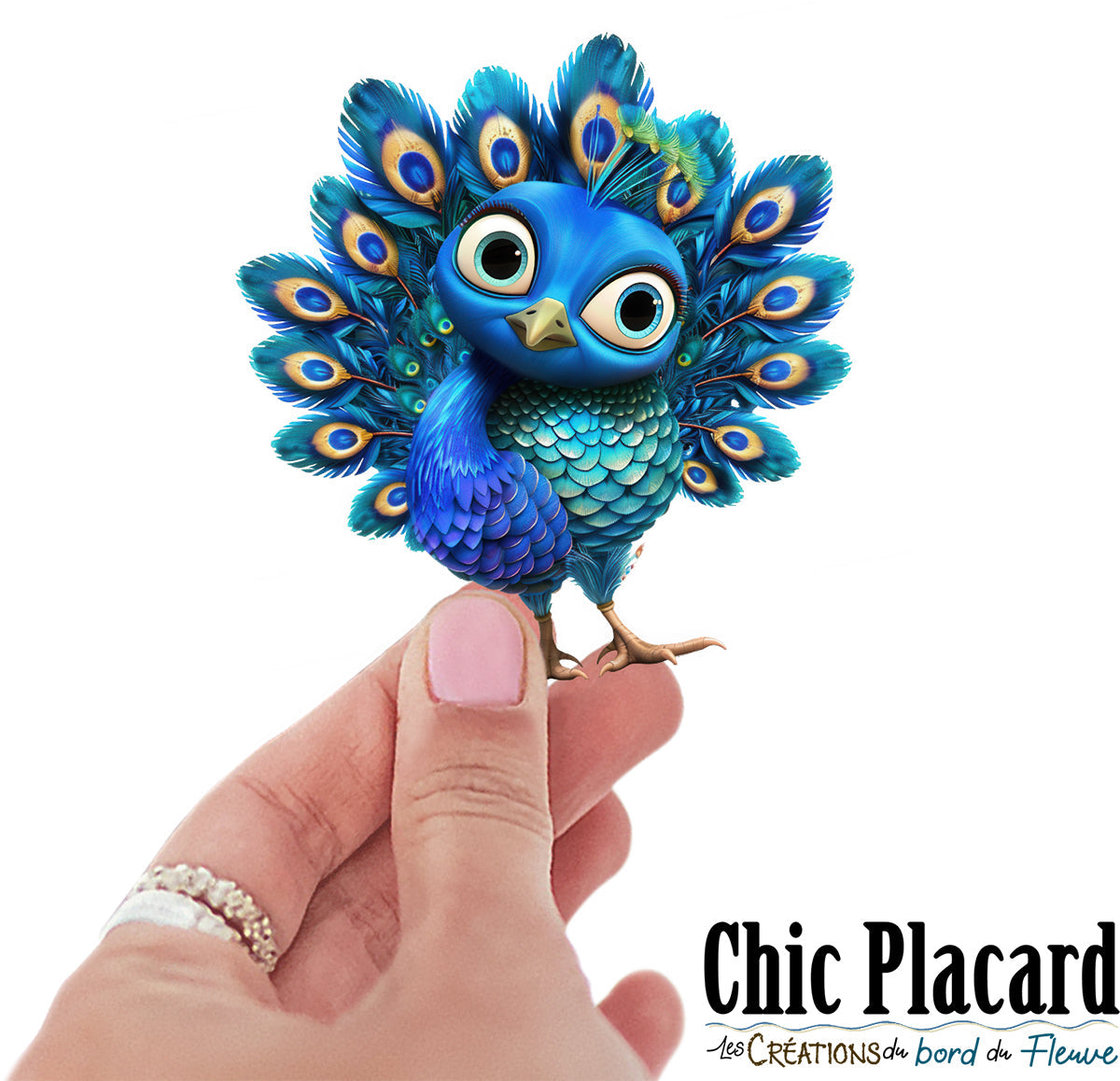 Paon- autocollant en vinyl – Chic Placard