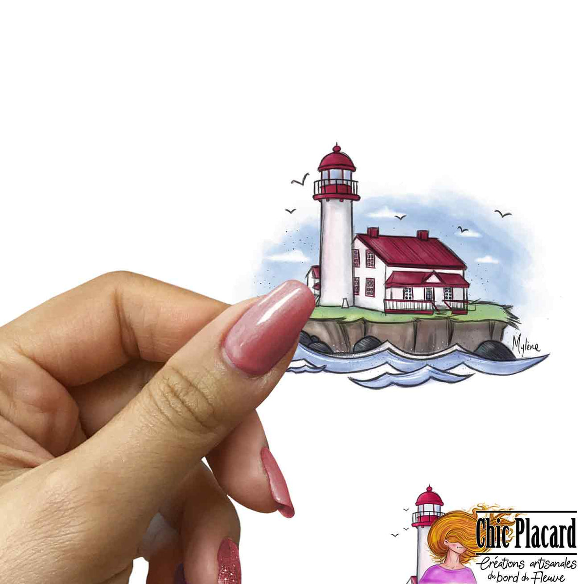 Autocollant - Phare de Matane par Mylène – Chic Placard