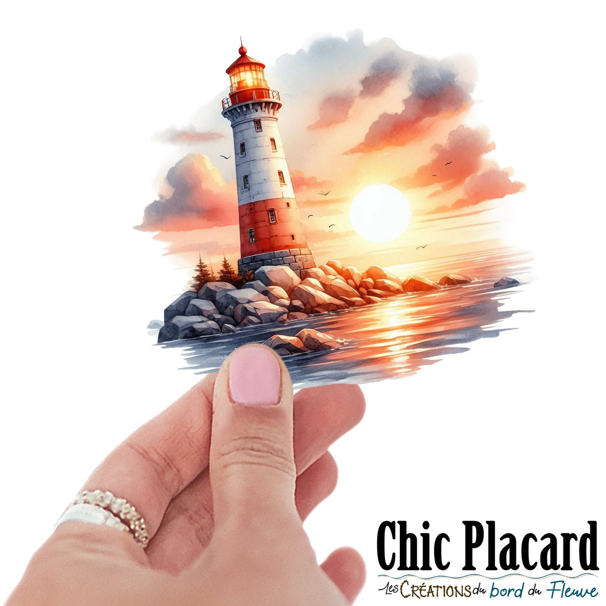 Phare en vue- autocollant en vinyl – Chic Placard