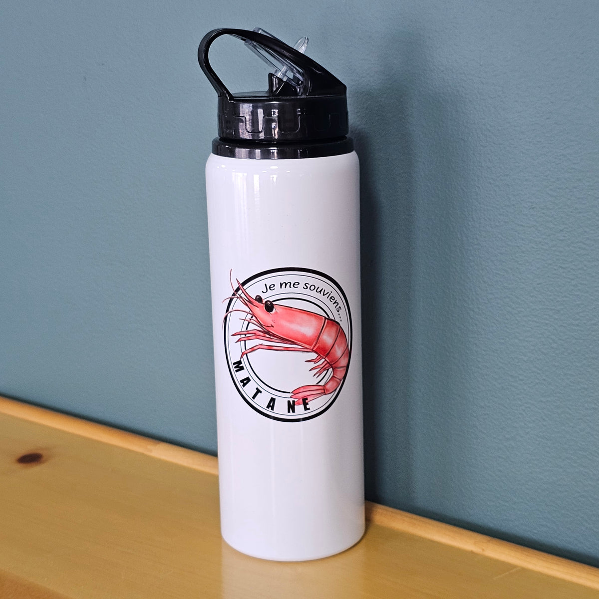 Shrimp from Matane - Aluminum cup with straw – Chic Placard