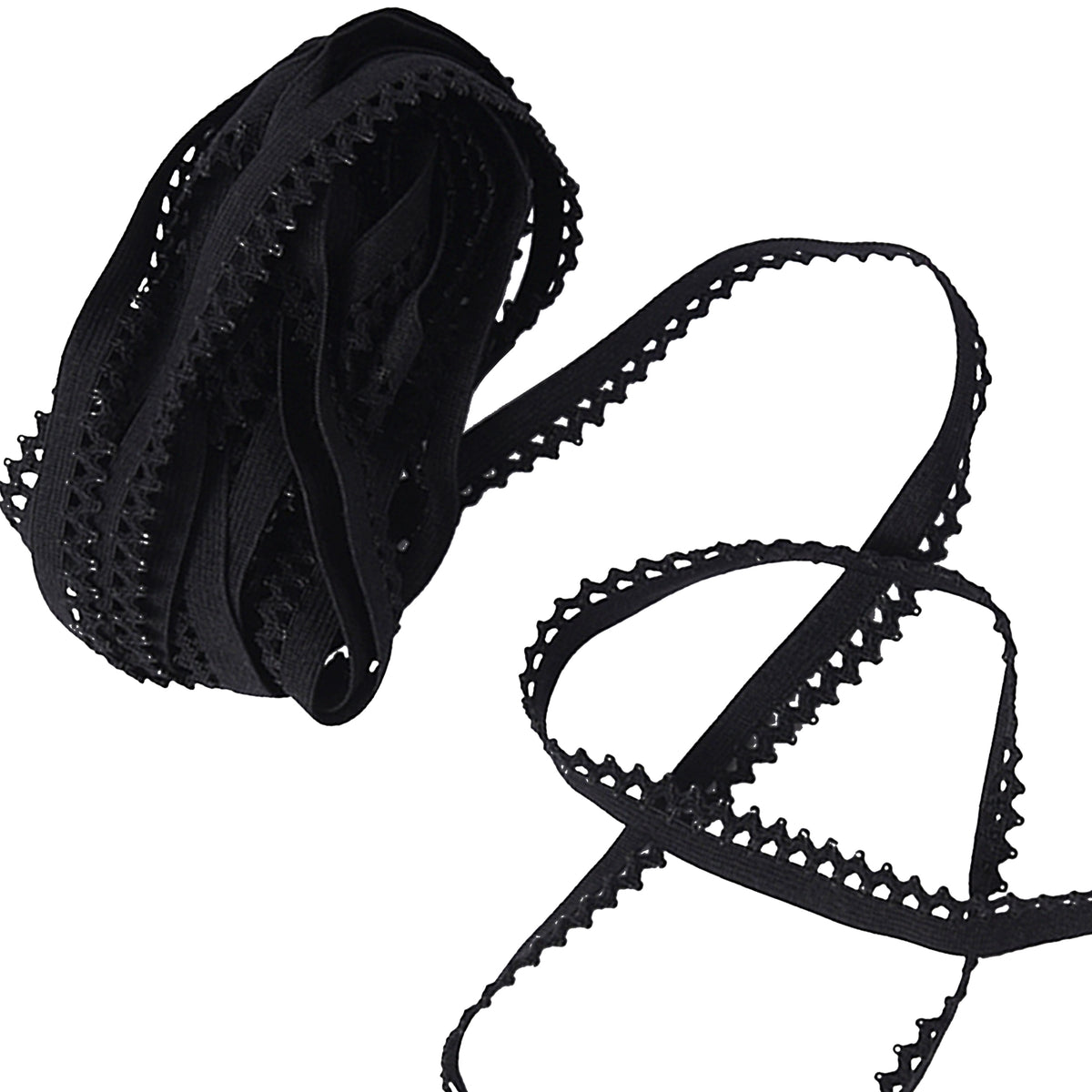 Decorative elastic - Black Crown 12mm - half a metre – Chic Placard