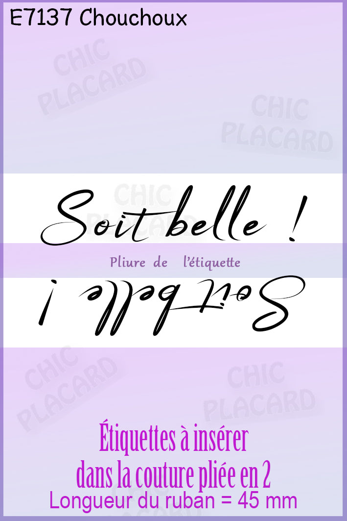 Be beautiful! - Regular satin & gray ink – Chic Placard