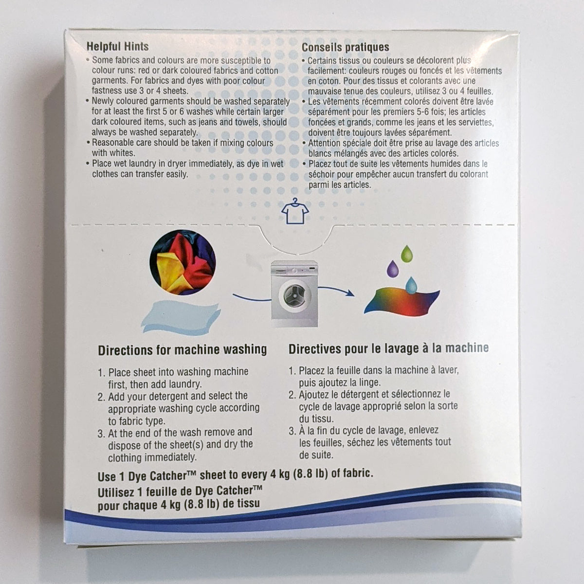Feuilles de lavage " Dye Catcher " pour attraper les surplus de teintu ...